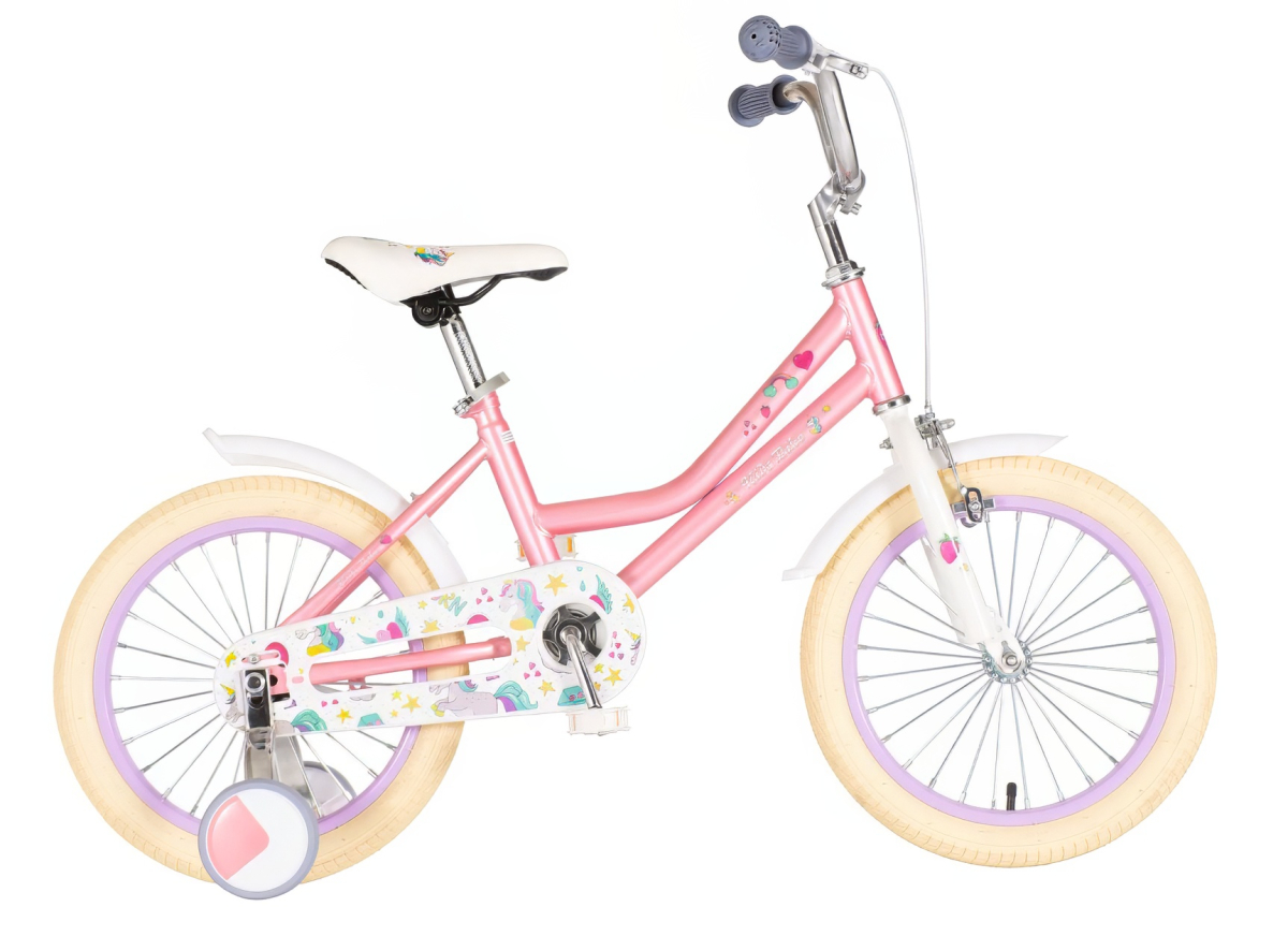 BICIKL X-KIDS UNICORN 12" CELIK 7" V-BRAKE 1 BRZINA 95-115CM (12") ROZE ...