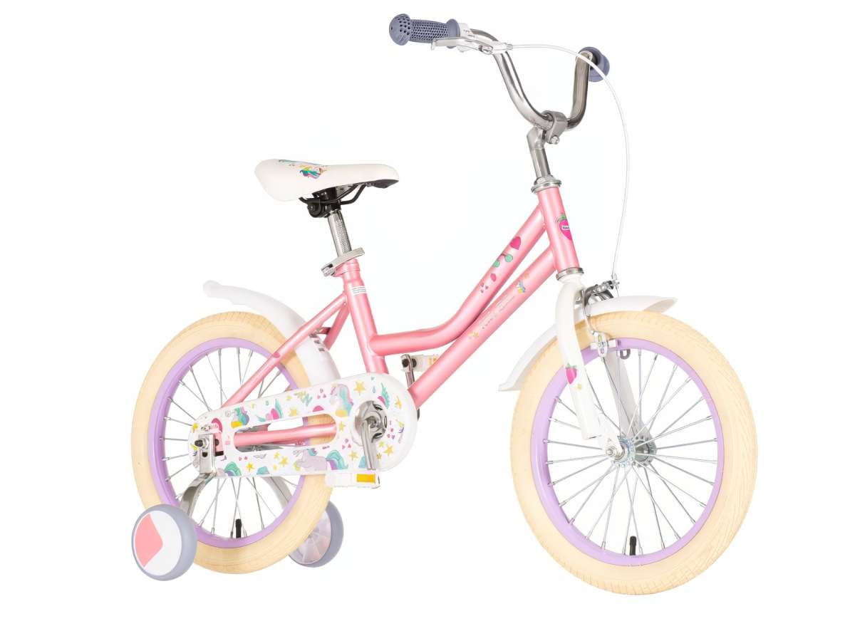 BICIKL X-KIDS UNICORN 12" CELIK 7" V-BRAKE 1 BRZINA 95-115CM (12") ROZE ...