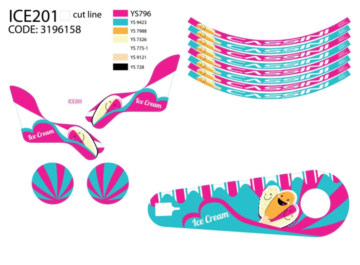 NAL.P.VEN ice201 ice cream 20 set nalepnica 2022 | Venera Bike d.o.o.