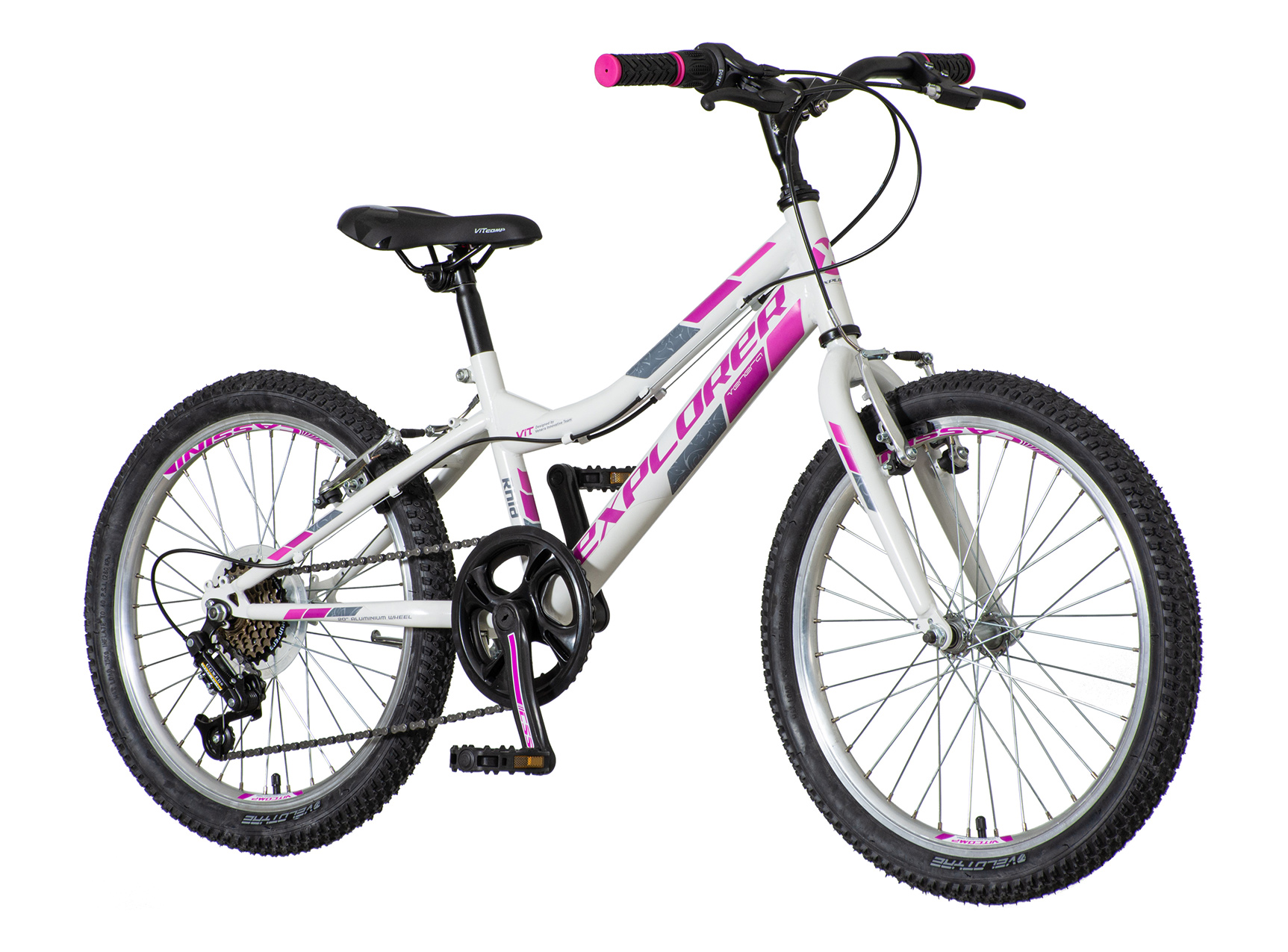 Kids bicikla explorer belo roza-rhi208s6 | Venera Bike d.o.o.